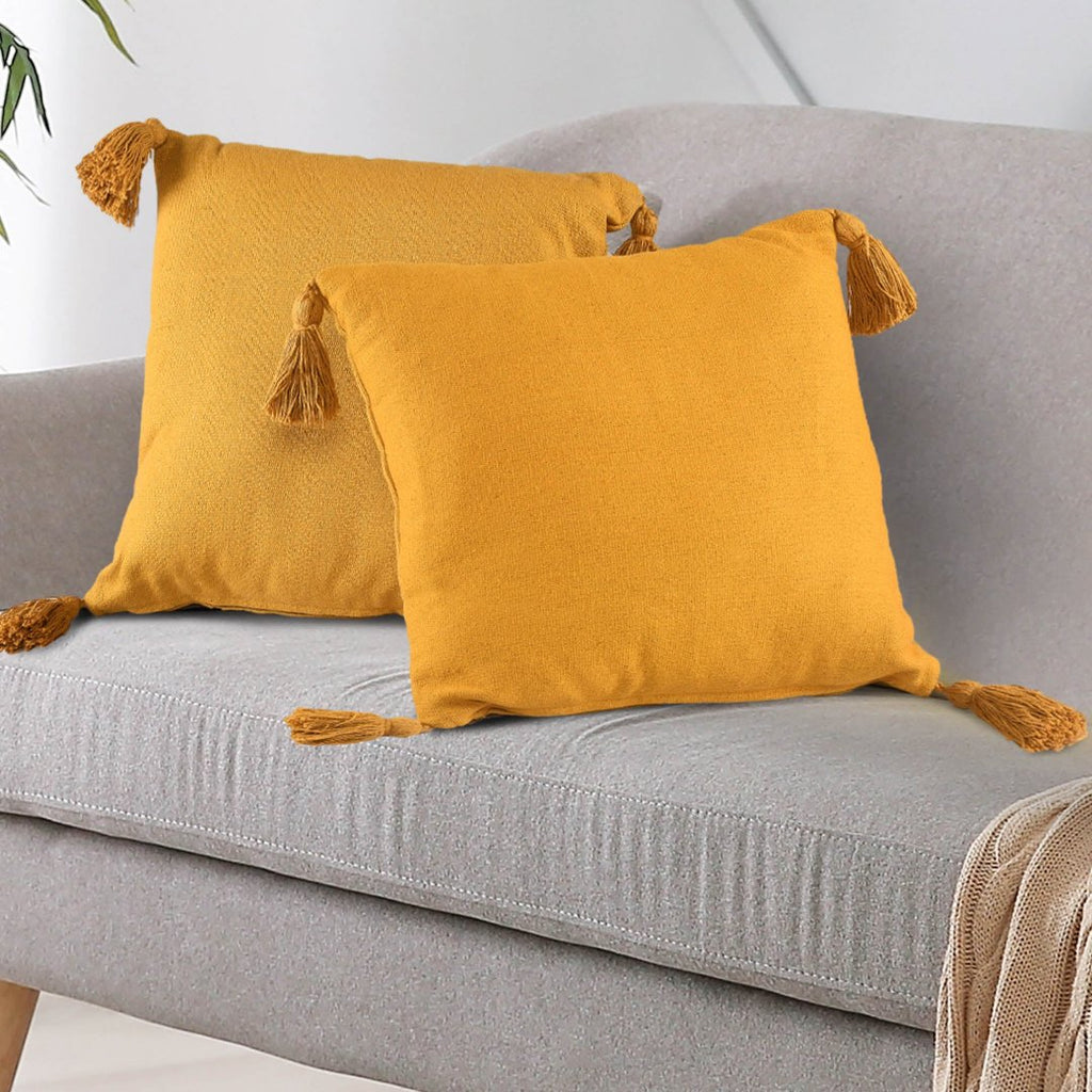 Vibrant Mustard Cushion Covers (Set of 2) – Sashaaworld